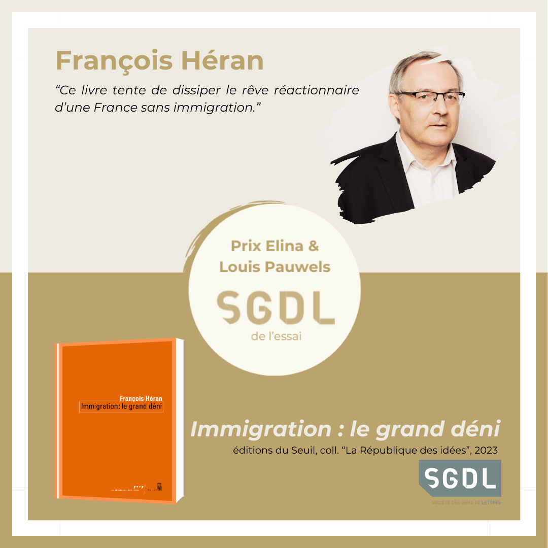 Le Prix Elina et Louis PAUWELS 2023 est remis à François Héran